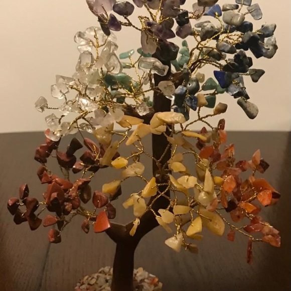 Art | Seven Chakra Chips Tree Seven Chakra Natural Healing Gemstone 30 ...